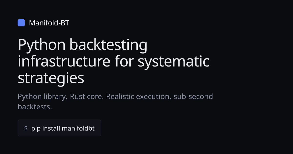 Manifold Bt Python Backtesting Library With Rust Core 6485